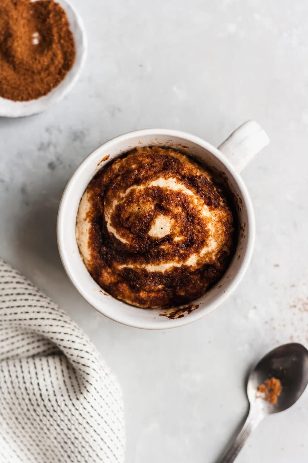 Cinnamon Roll Microwave Mug Cake Recipe - Kim's Cravings