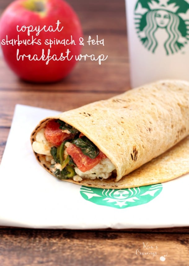 Copycat Starbucks Spinach & Feta Breakfast Wraps - Kim's Cravings