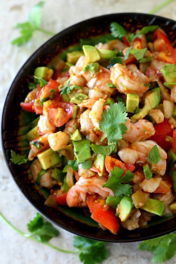 Shrimp Avocado Salsa - Kim's Cravings
