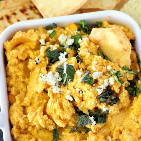 Warm Butternut Squash Feta Dip - Kim's Cravings