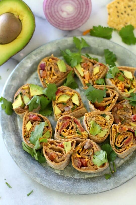 Healthy Southwestern Pinwheels - Kim's Cravings