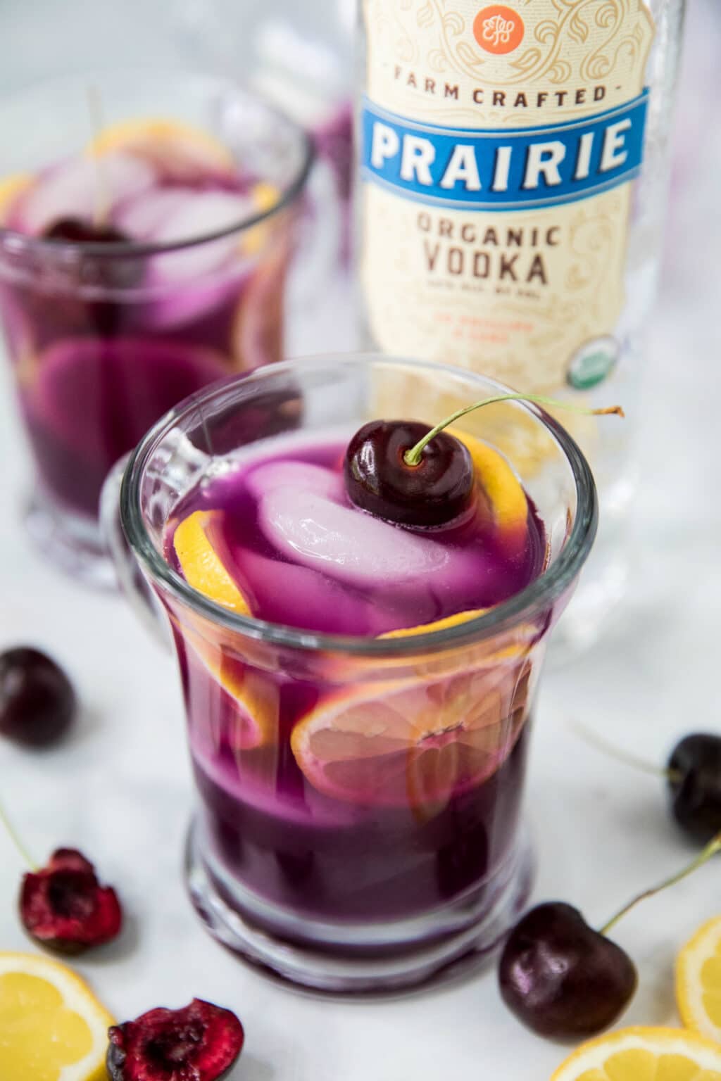 Cherry Vodka Spritz - Kim's Cravings