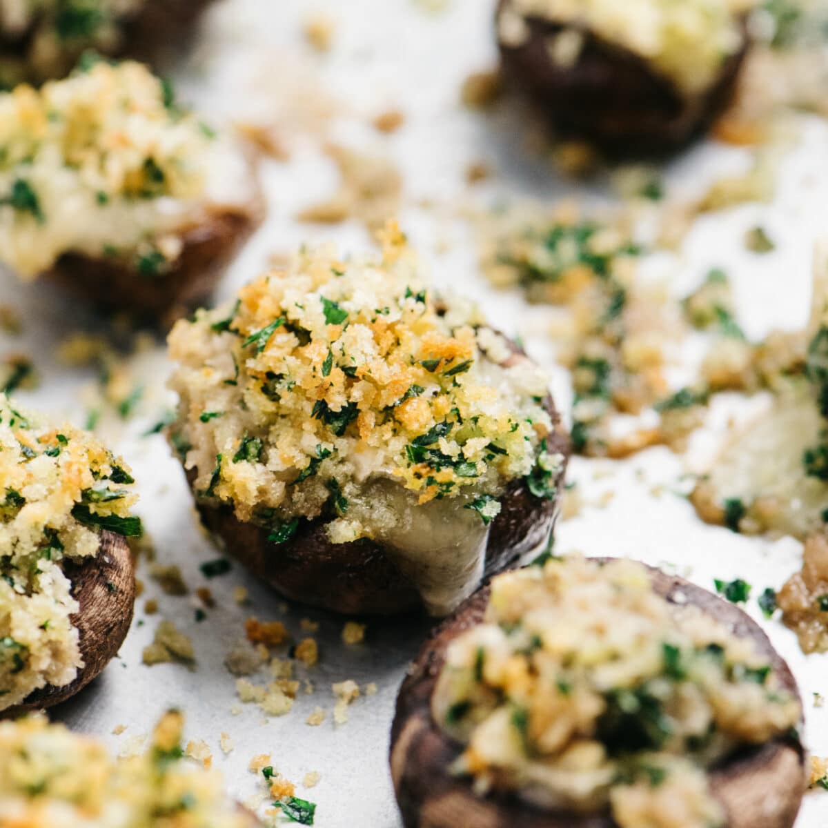 Brie Stuffed Mushrooms - Kim's Cravings