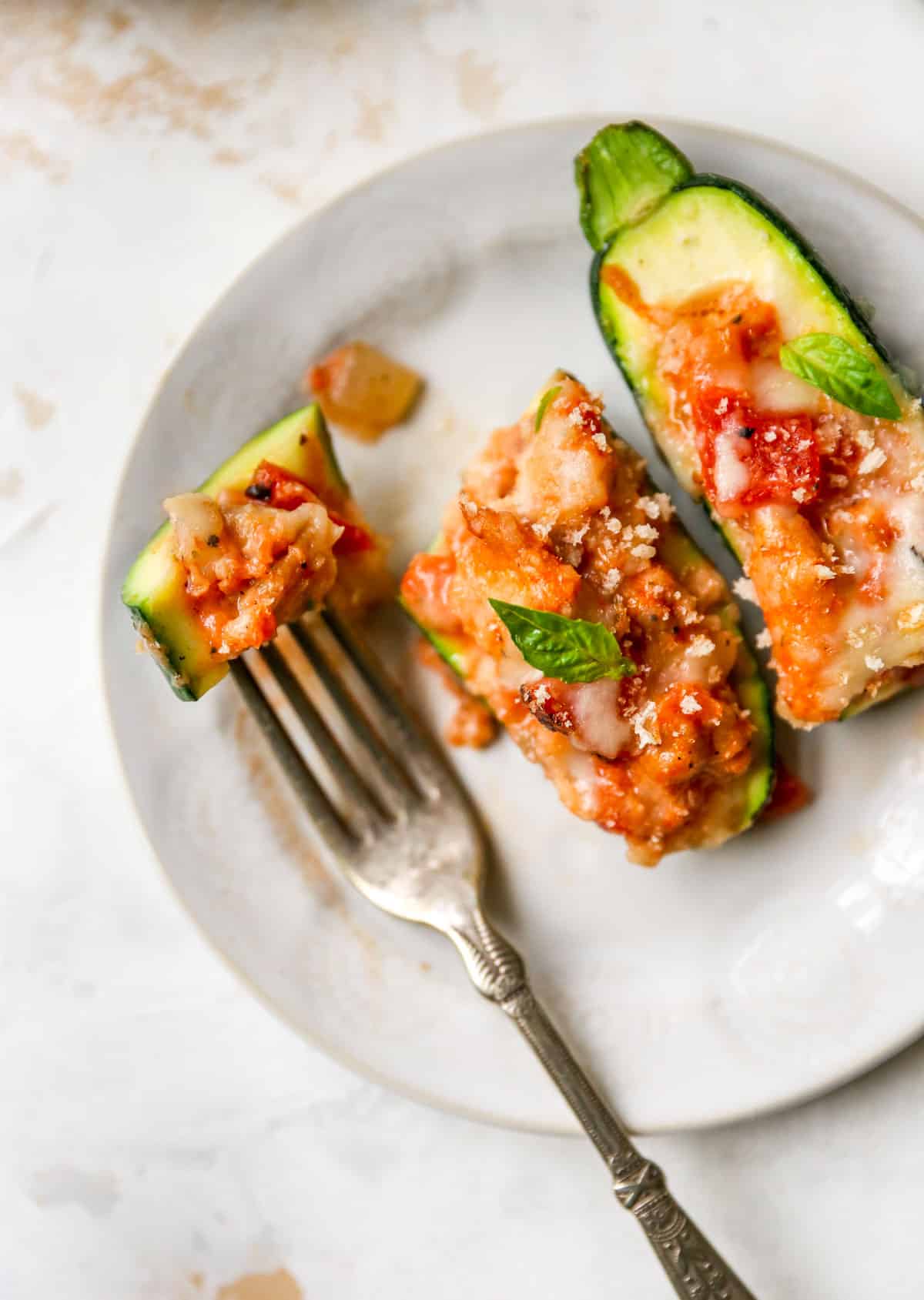 Stuffed Zucchini Boats - Kim's Cravings