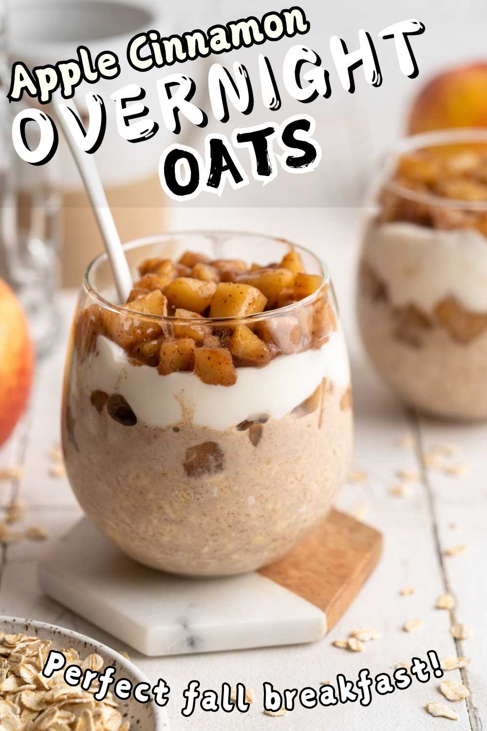 Apple Cinnamon Overnight Oats - Kim's Cravings